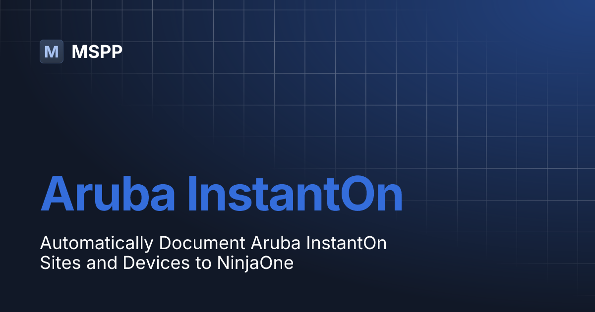 Aruba InstantOn | MSPP