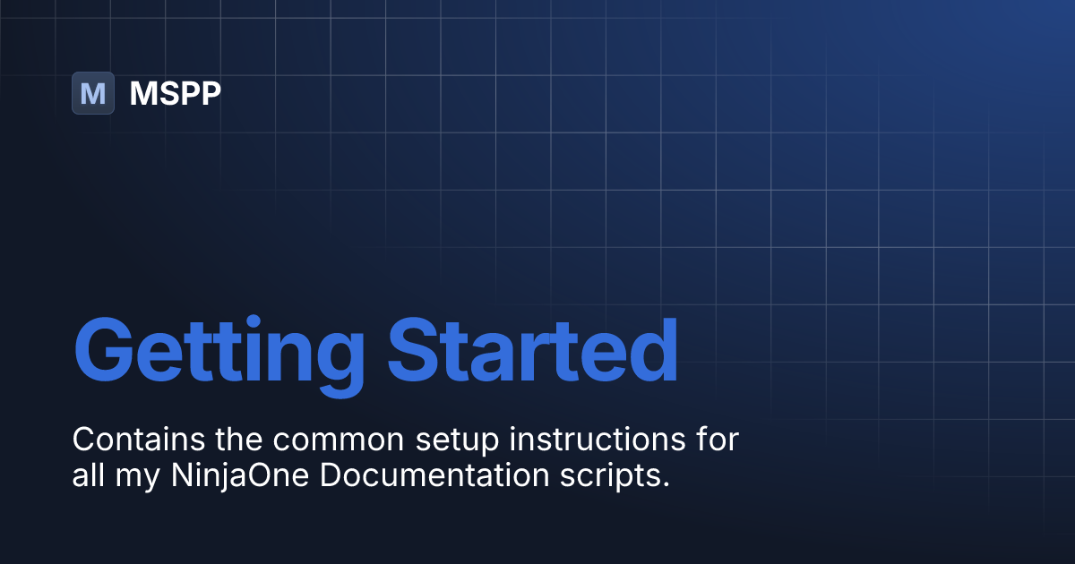 Getting Started | MSPP
